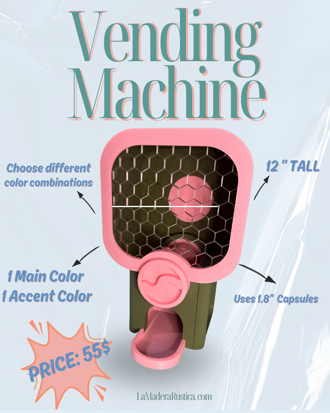 Custom Mini Capsule Vending Machine – lamaderarustica